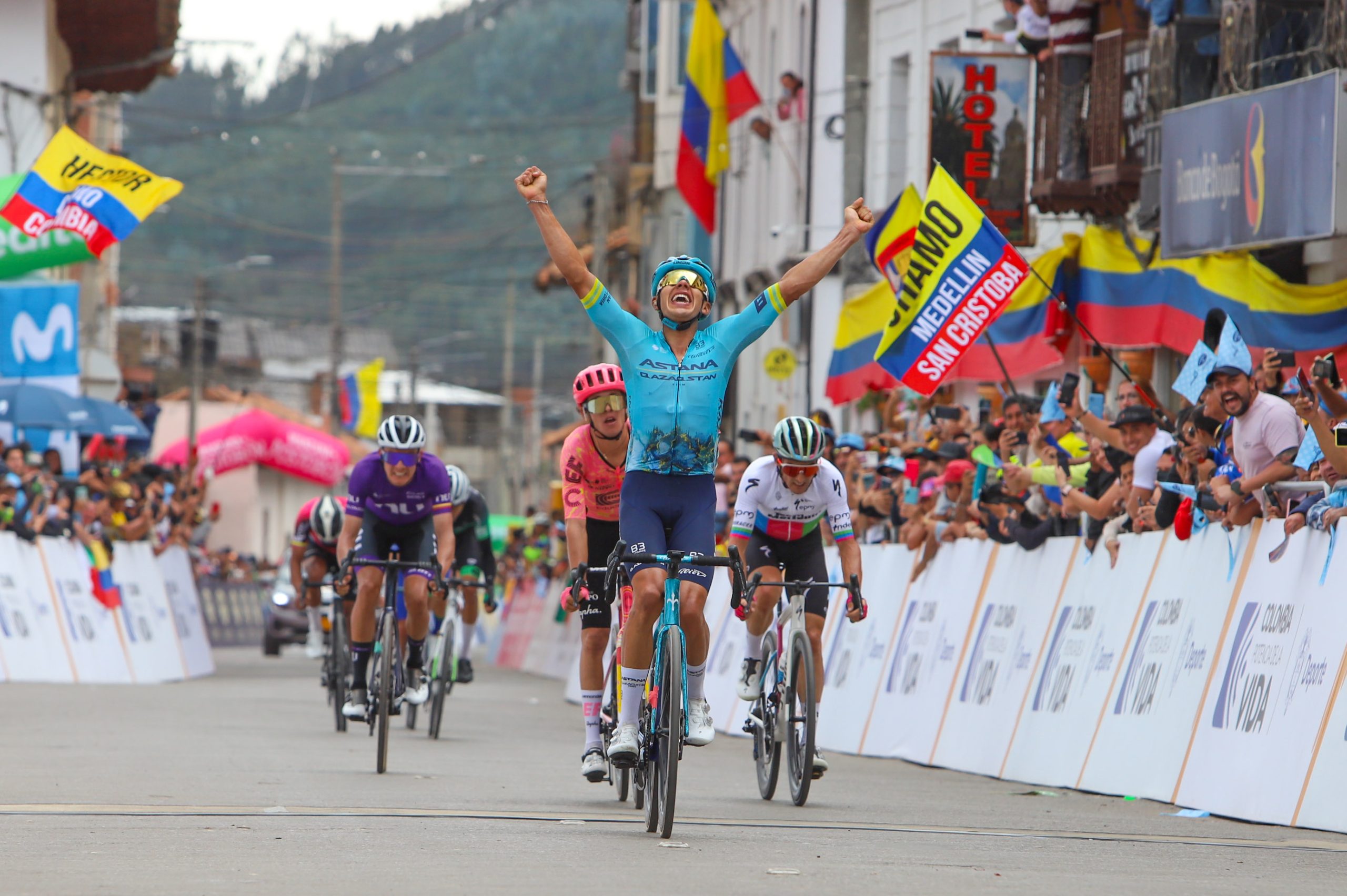 Harold Tejada celebró su primera victoria en el Tour Colombia ...